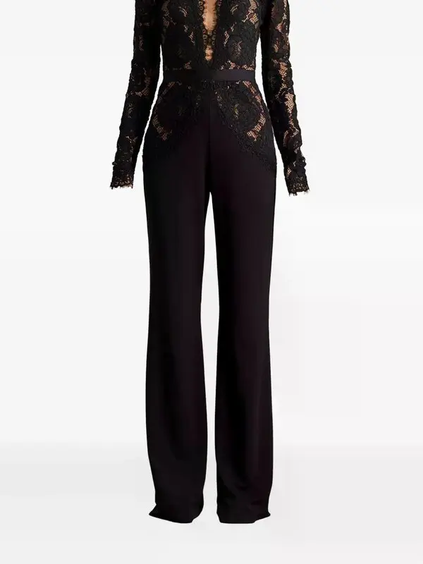 Tadashi Shoji Lace Panelled Jumpsuit - Black