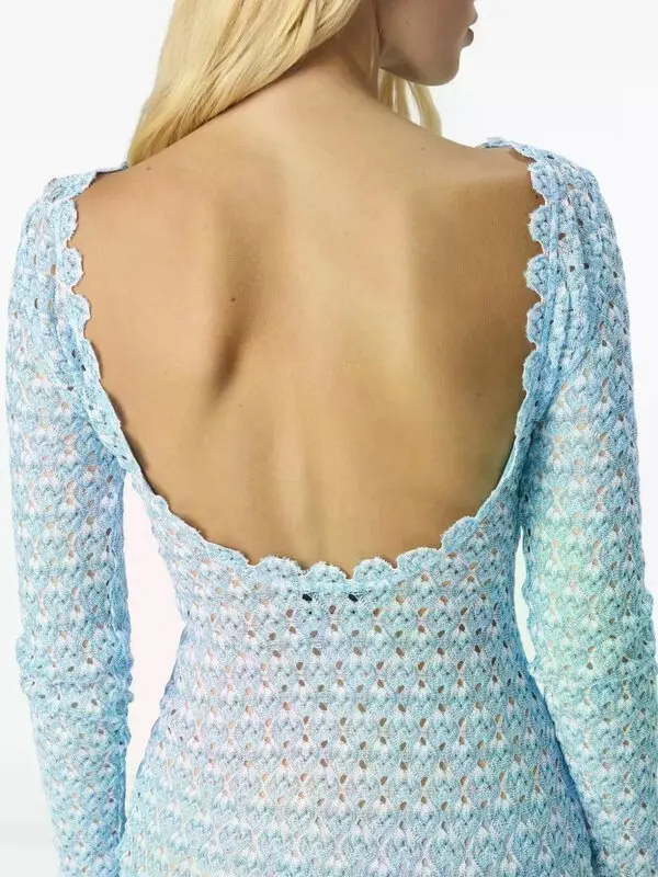 white christmas dresses MISSONI MARE CROCHET KNIT MINI DRESS IT 40 UK 8