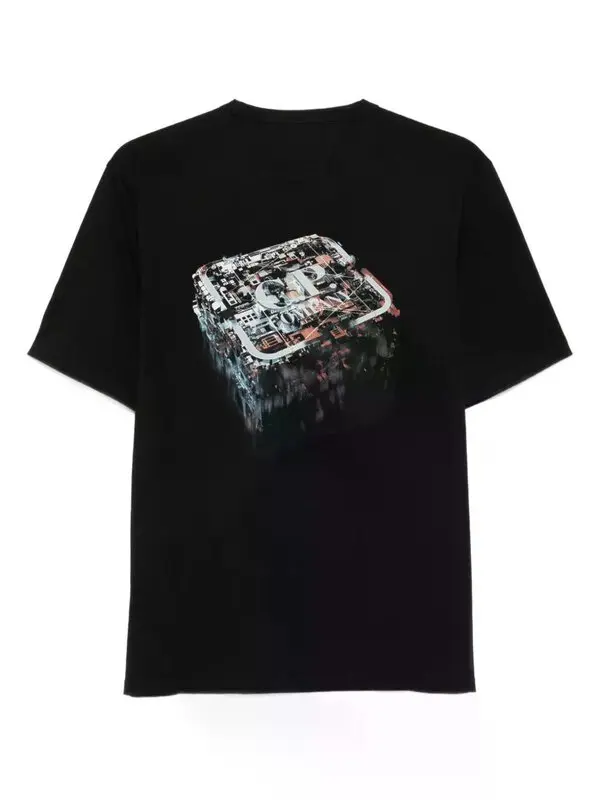C.P. COMPANY Square-logo Cotton T-shirt