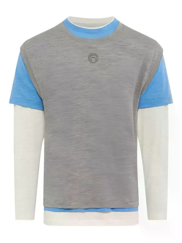 MARINE SERRE Layered T-shirt - Grey