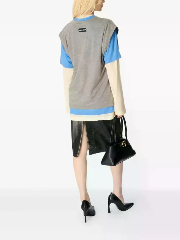 MARINE SERRE Layered T-shirt - Grey