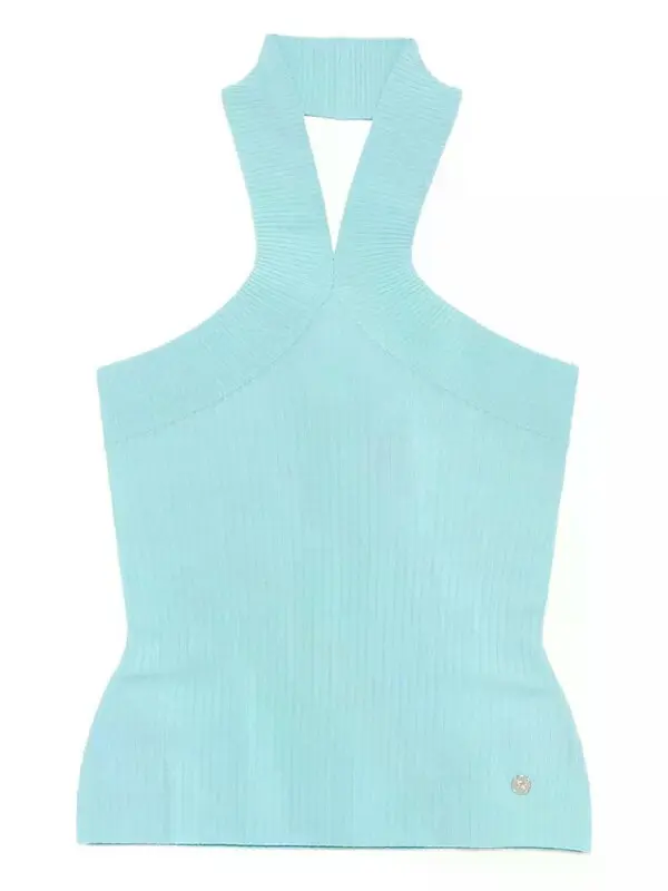 Karl Lagerfeld Halterneck Knit Tank Top