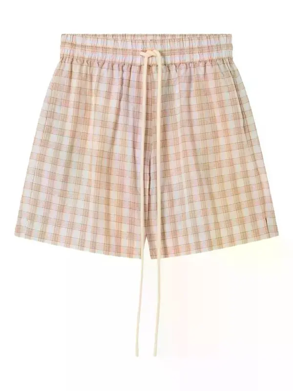 LEE MATHEWS Gingham Short Shorts - Pink