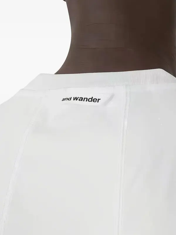 AND WANDER Logo-triangle Long-sleeve T-shirt
