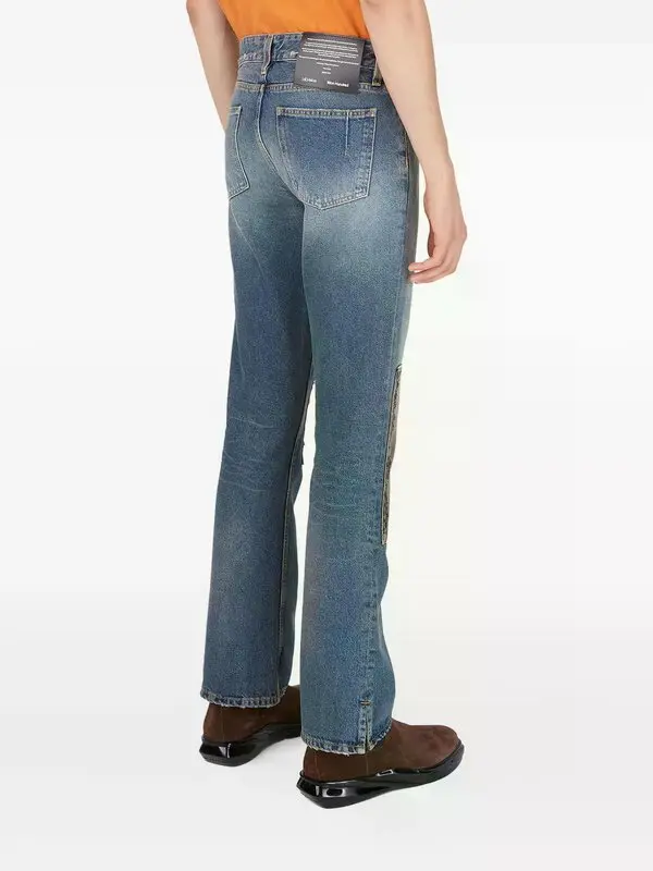 (DI)VISION Straight Leg Jeans With Knee Patches