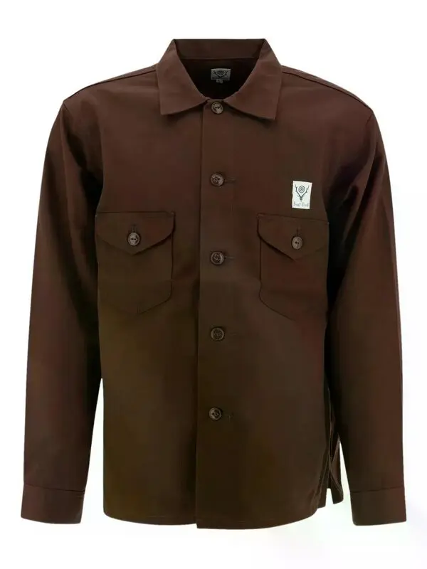 SOUTH2 WEST8 Button-down Chest-pocket Shirt Jacket - Brown