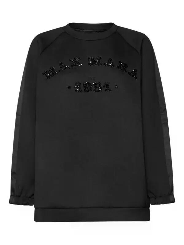Max Mara Embellished Satin-panel Sweatshirt
