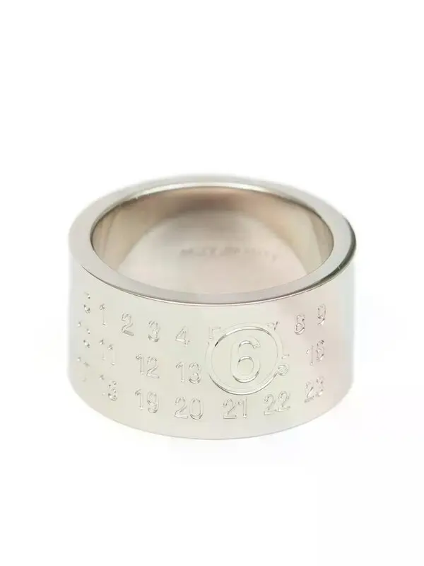 MAISON MARGIELA Logo Band Ring - Silver