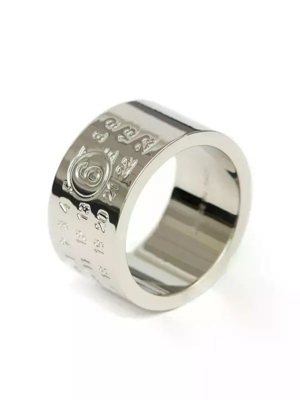 MAISON MARGIELA Numeric Engraved Band Ring - Silver