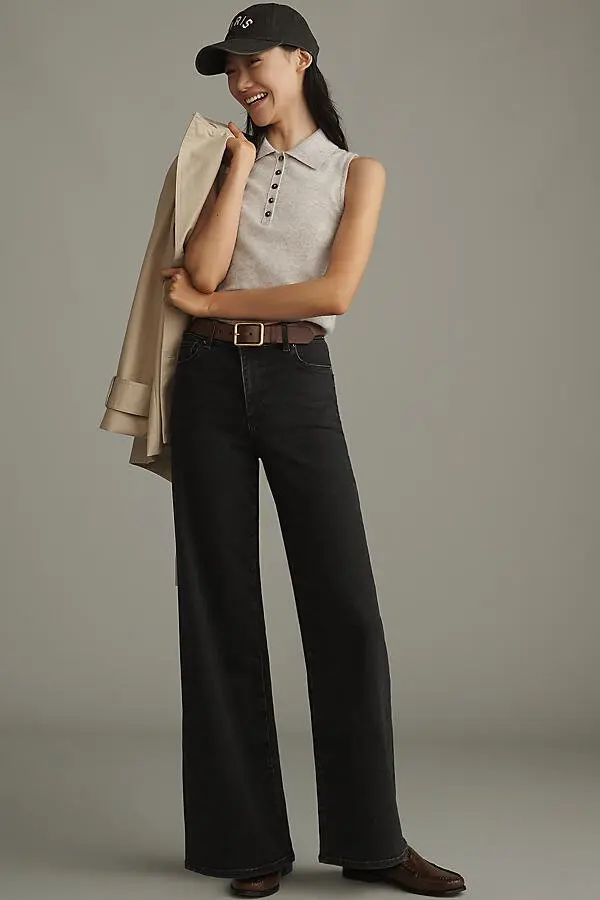 FRAME Le Slim Palazzo High-rise Wide-leg Jeans