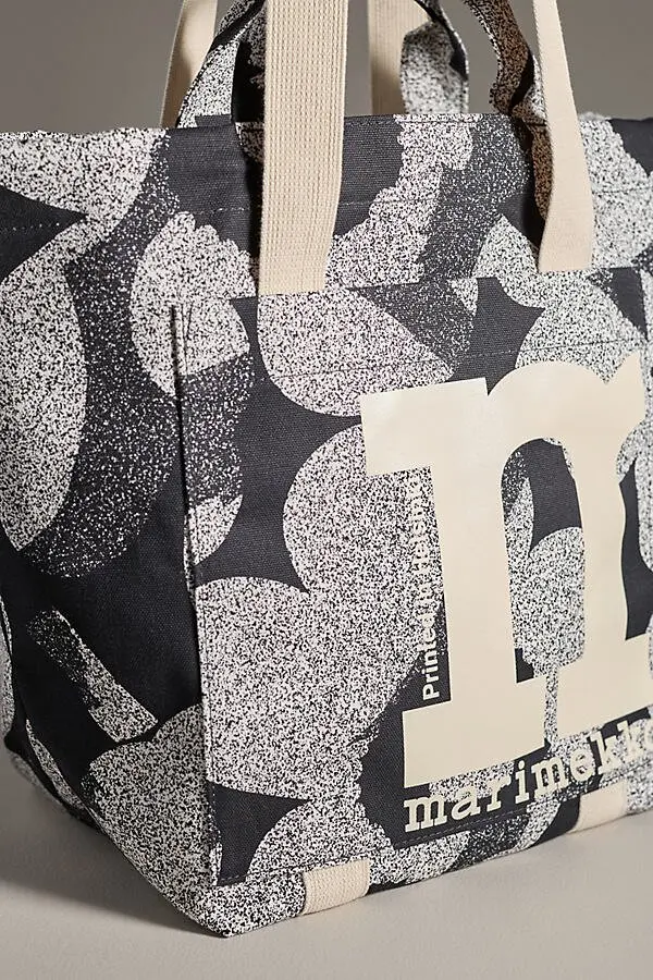 Marimekko City Unikko Tote - Black & White Pattern