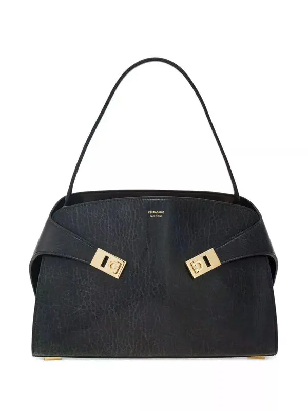 FERRAGAMO Medium Hug Leather Shoulder Bag