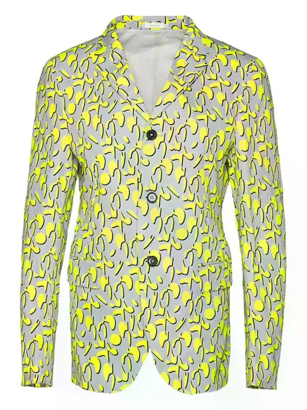 JIL SANDER Geometric-print Blazer - Yellow