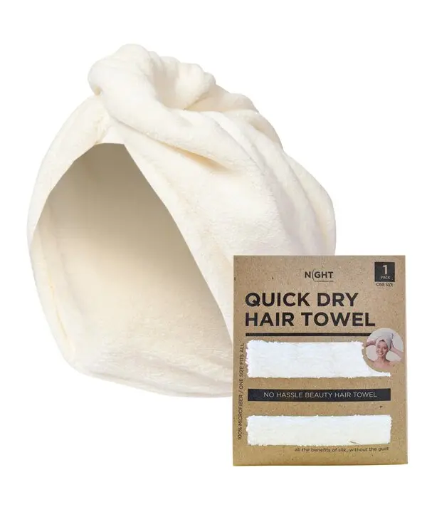 NIGHT Quick Dry Hair Towel - Champagne