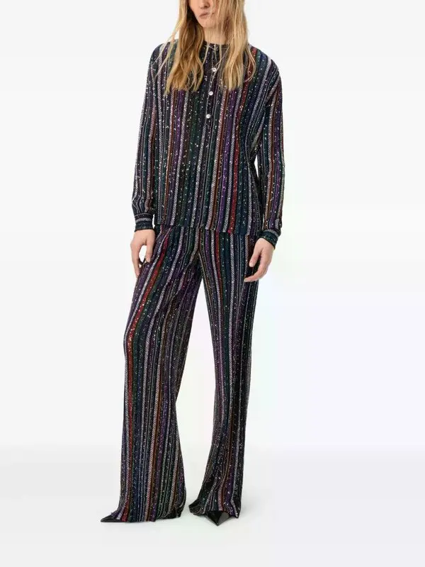 Missoni Sequin-striped Blouse - Black