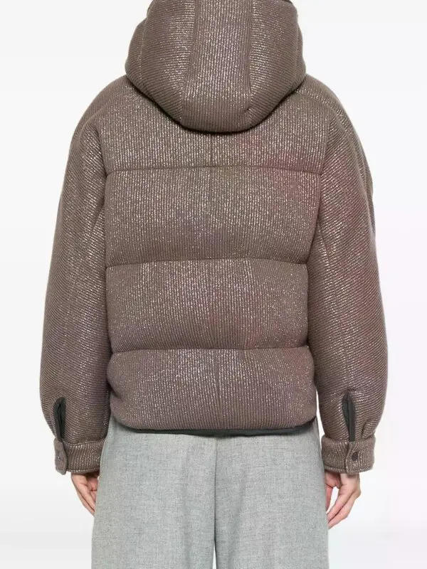 Brunello Cucinelli Quilted Lurex Jacket - Brown
