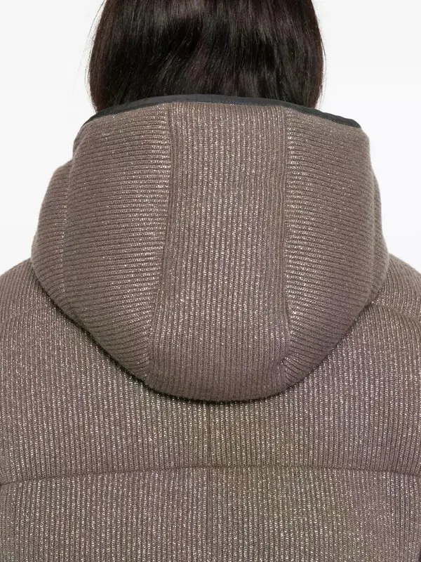 Brunello Cucinelli Quilted Lurex Jacket - Brown