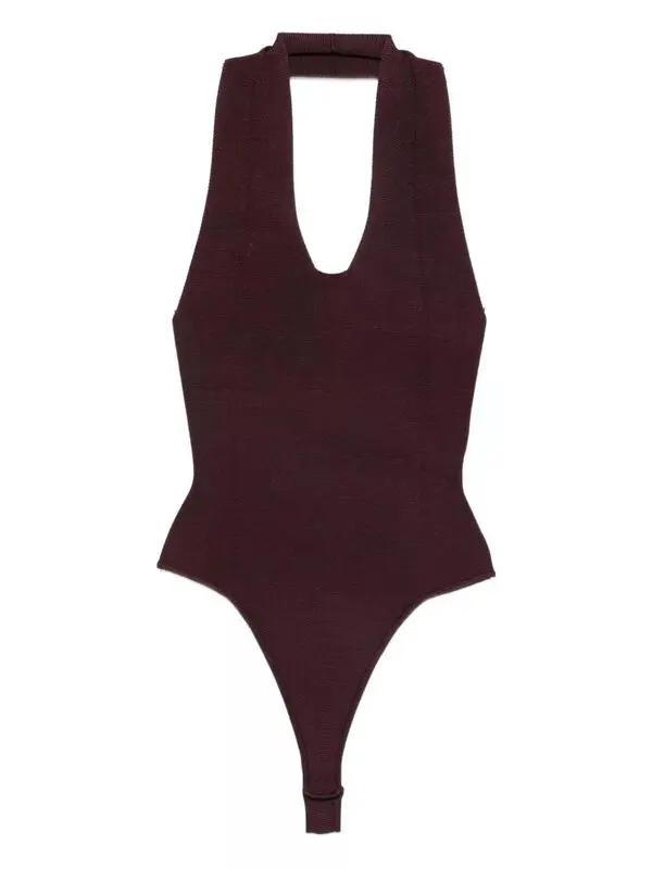 Khaite Halterneck Bodysuit - Red