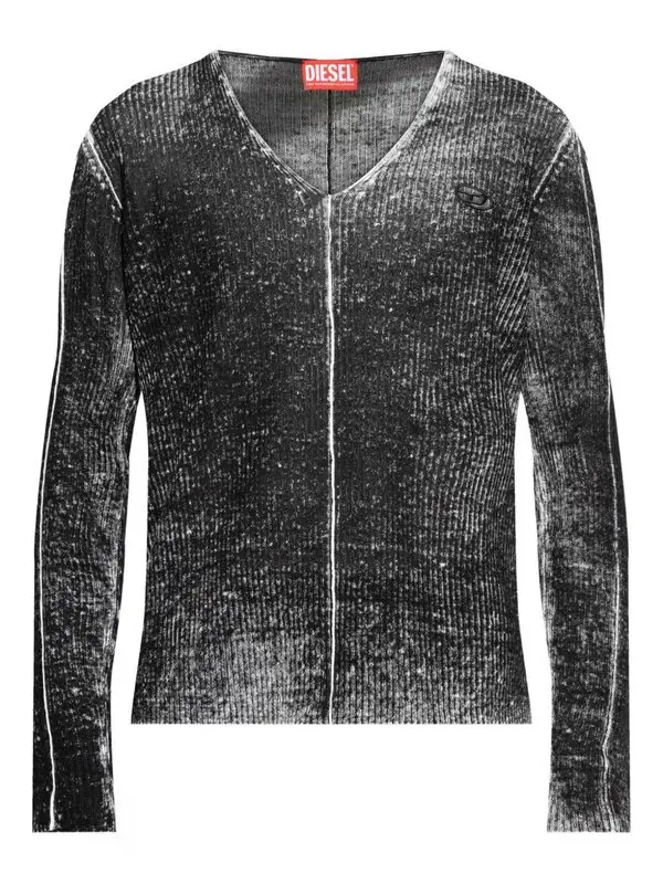 DIESEL® Robbel Ribbed V-neck Sweater