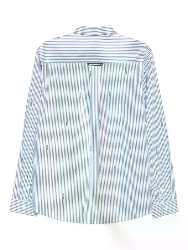 Karl Lagerfeld Elongated Logo Stripe Shirt