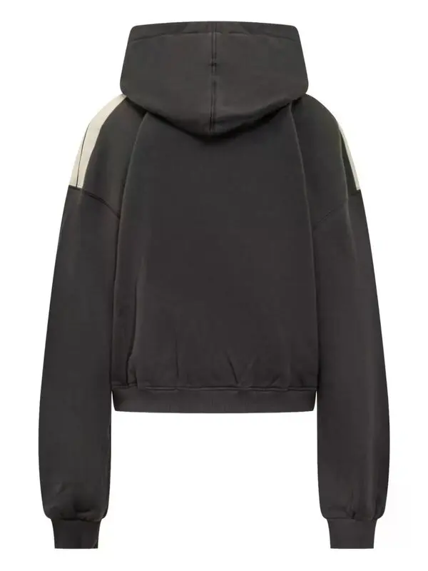 Palm Angels Logo-print Hoodie With Stripe Detail