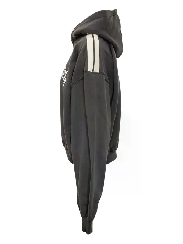 Palm Angels Logo-print Hoodie With Stripe Detail