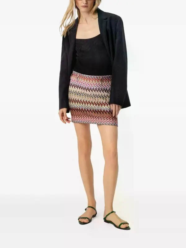 Missoni Zigzag-pattern Mini Skirt - Neutrals