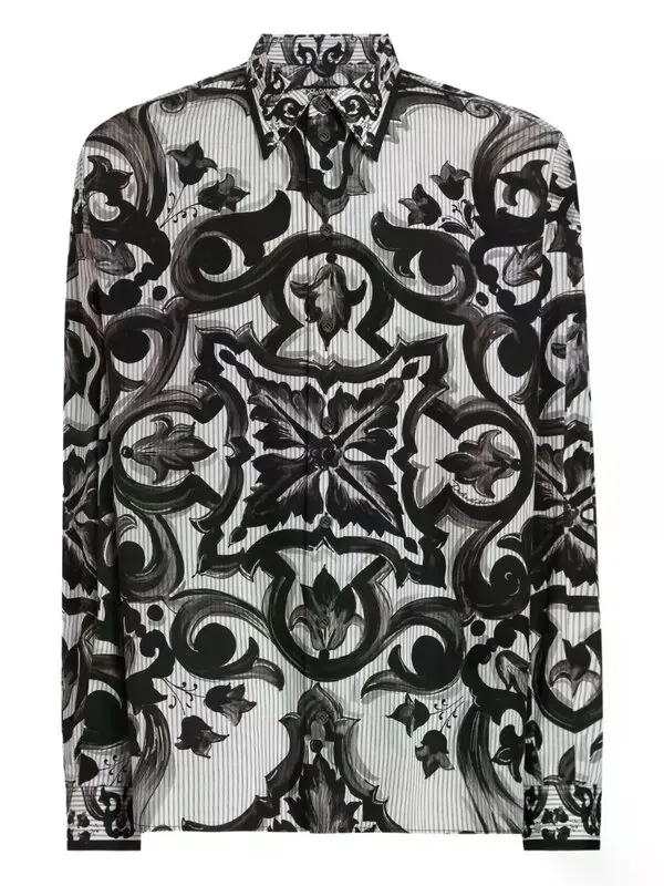 Dolce & Gabbana Majolica-print Shirt - Black
