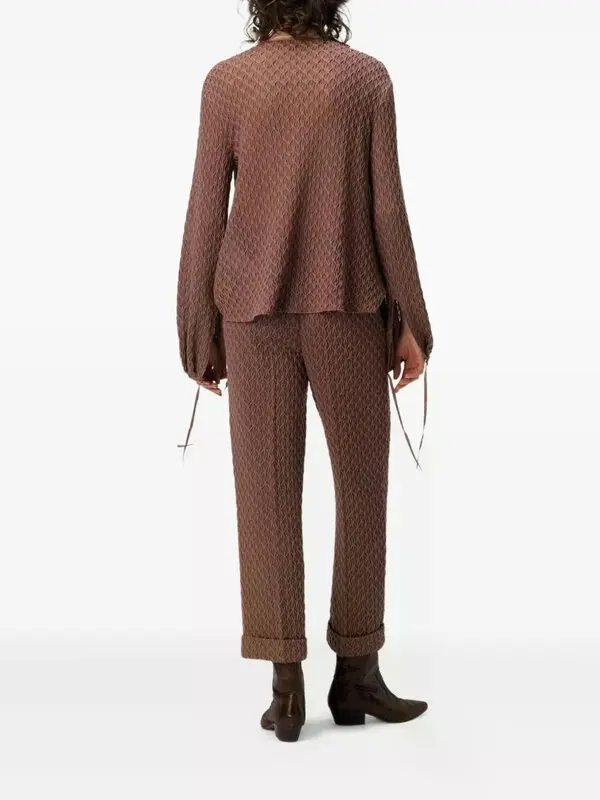 Missoni Textured Tie-neck Top