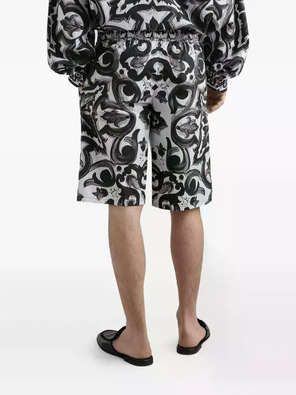 Dolce & Gabbana Maiolica-print Shorts - Black
