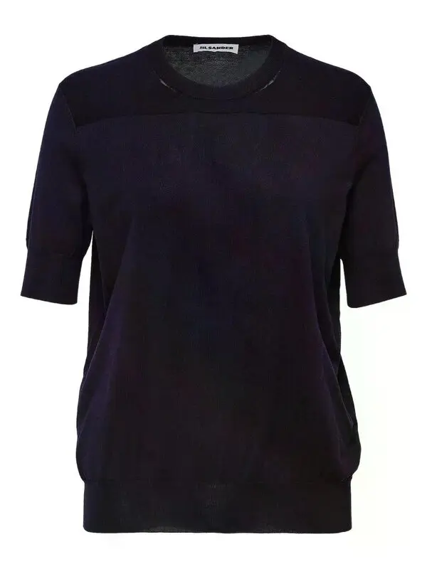 JIL SANDER Mesh-panel Short-sleeve Top