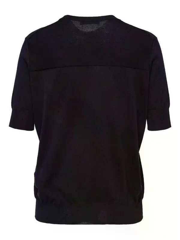 JIL SANDER Mesh-panel Short-sleeve Top