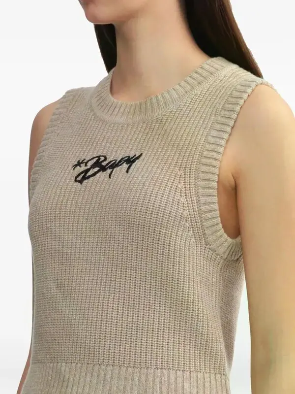 A BATHING APE Embroidered Sleeveless Knit Top