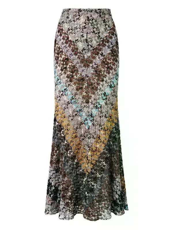 Missoni Zigzag-lace Maxi Skirt