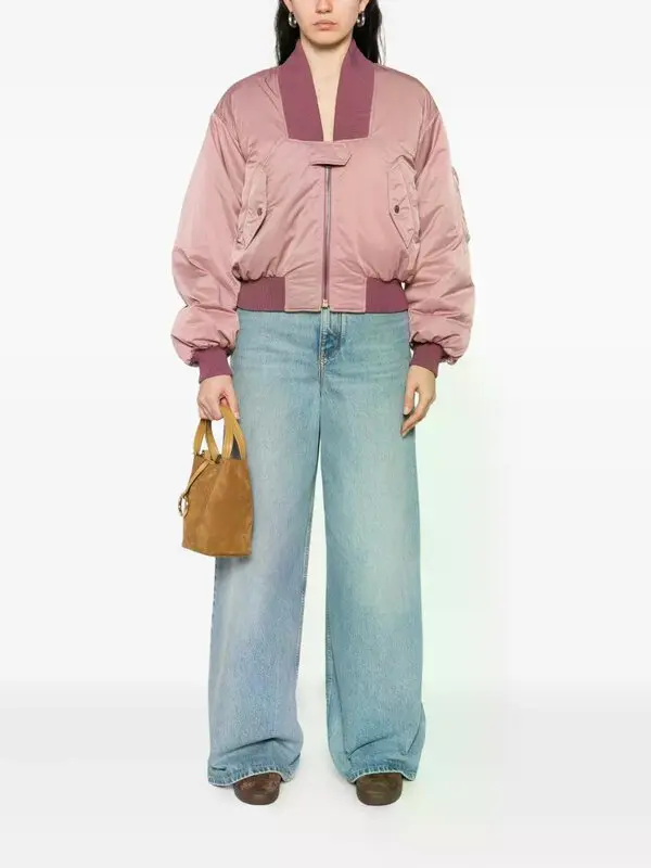 Chloé Cropped Zip-up Bomber Jacket