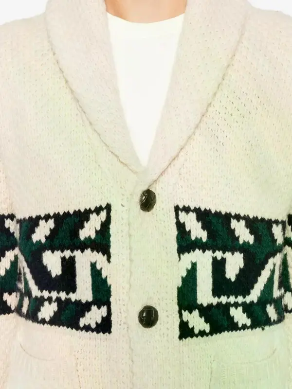 RAKKI Patterned Shawl Collar Cardigan
