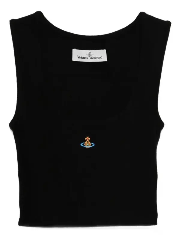 VIVIENNE WESTWOOD Orb-embellished Sleeveless Top - Black