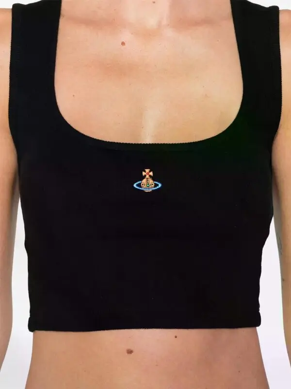 VIVIENNE WESTWOOD Orb-embellished Sleeveless Top - Black
