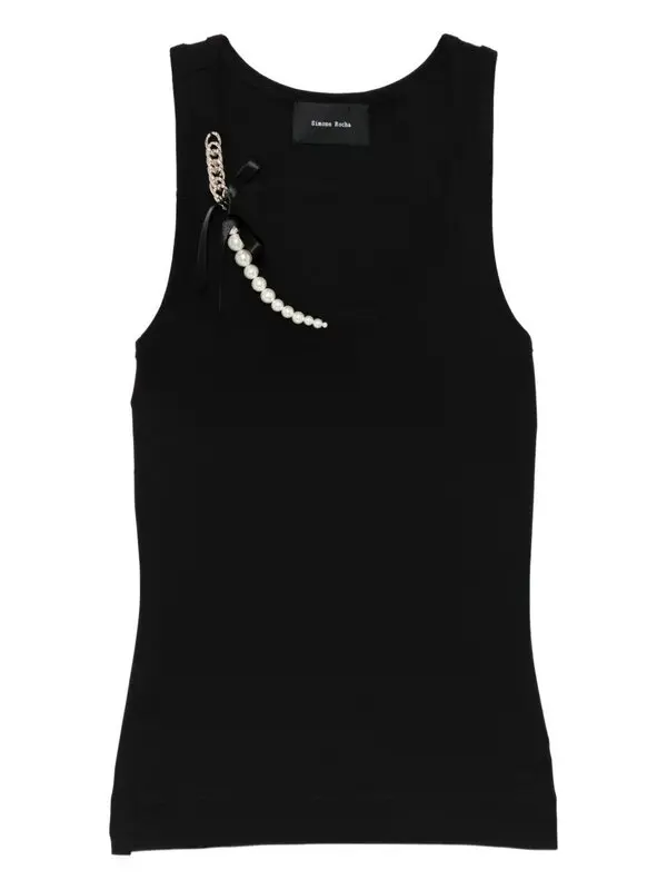 Simone Rocha Pearl-and-chain Tank Top