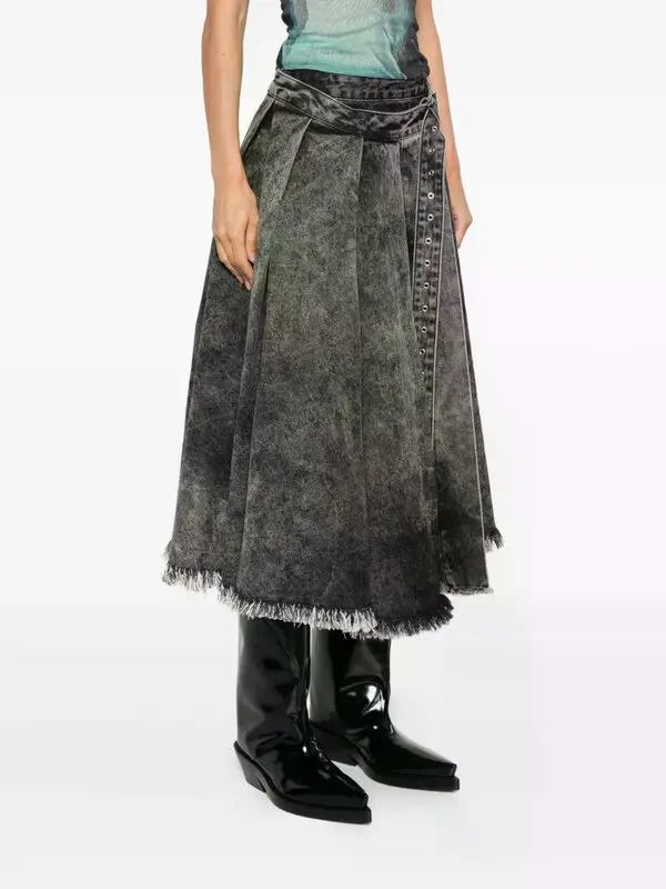 MARQUES' ALMEIDA Belted Denim Skirt