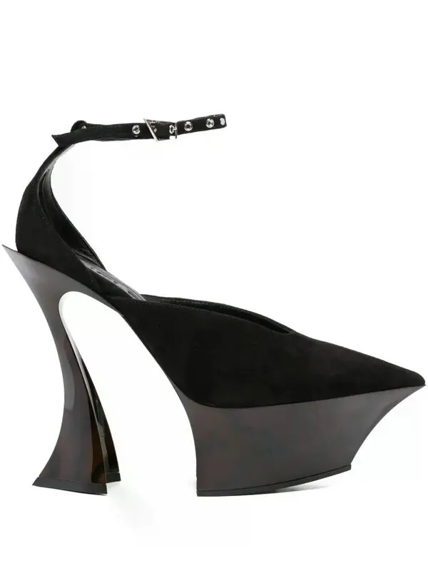 MUGLER 140mm Platform Pumps