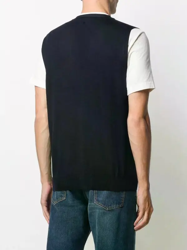 BARBA NAPOLI Sleeveless Virgin Wool Cardigan