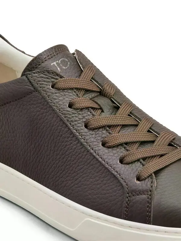 TOD'S Allacciata Cassetta Leather Sneakers - Brown