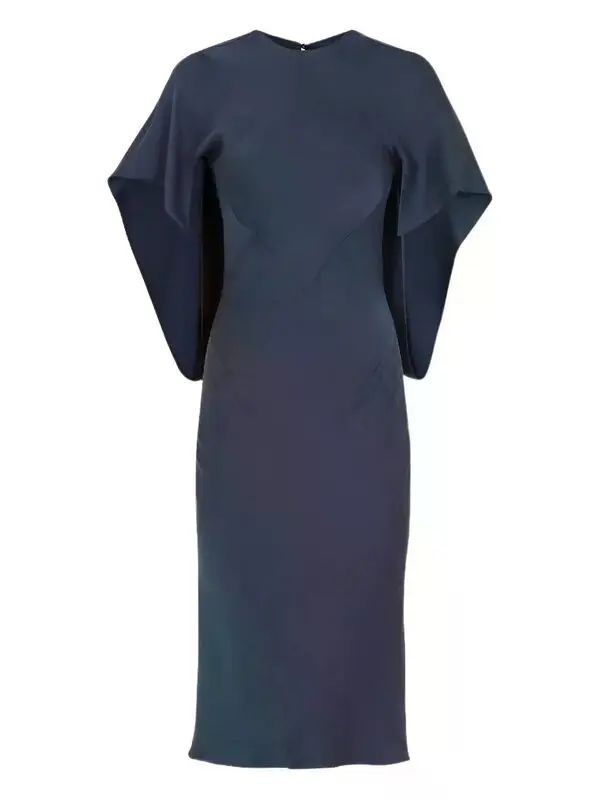 Fendi Cape-sleeve Midi Dress