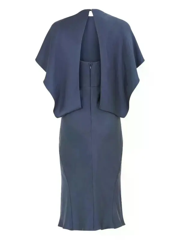 Fendi Cape-sleeve Midi Dress