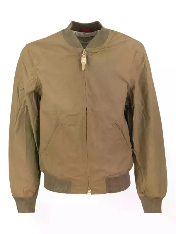 CECCARELLI Cotton Zip-front Bomber Jacket - Brown