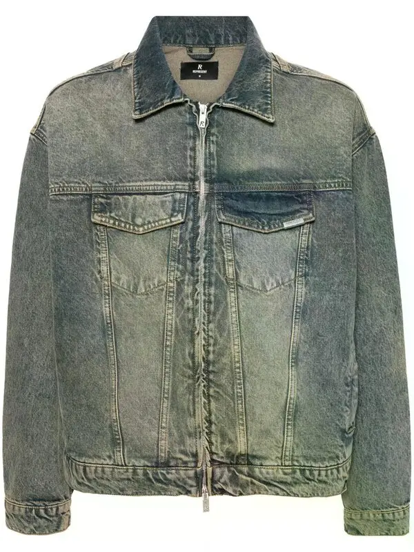 REPRESENT R4 Washed-denim Jacket - Blue