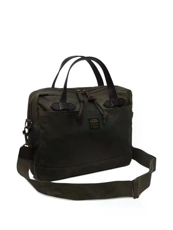 Filson Cotton Shoulder Bag With Logo Patch
