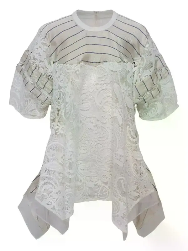 3.1 Phillip Lim Striped Lace-panel Top