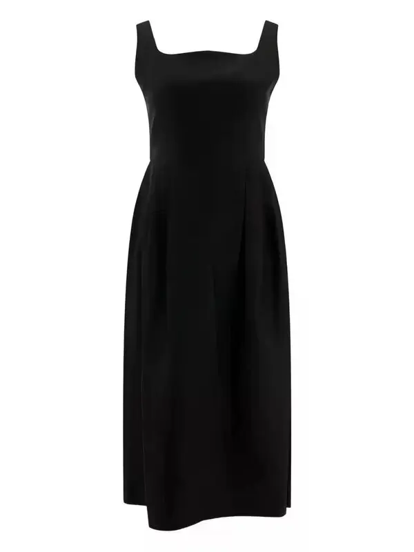 SANDBEIGE Square-neck Midi Dress - Black